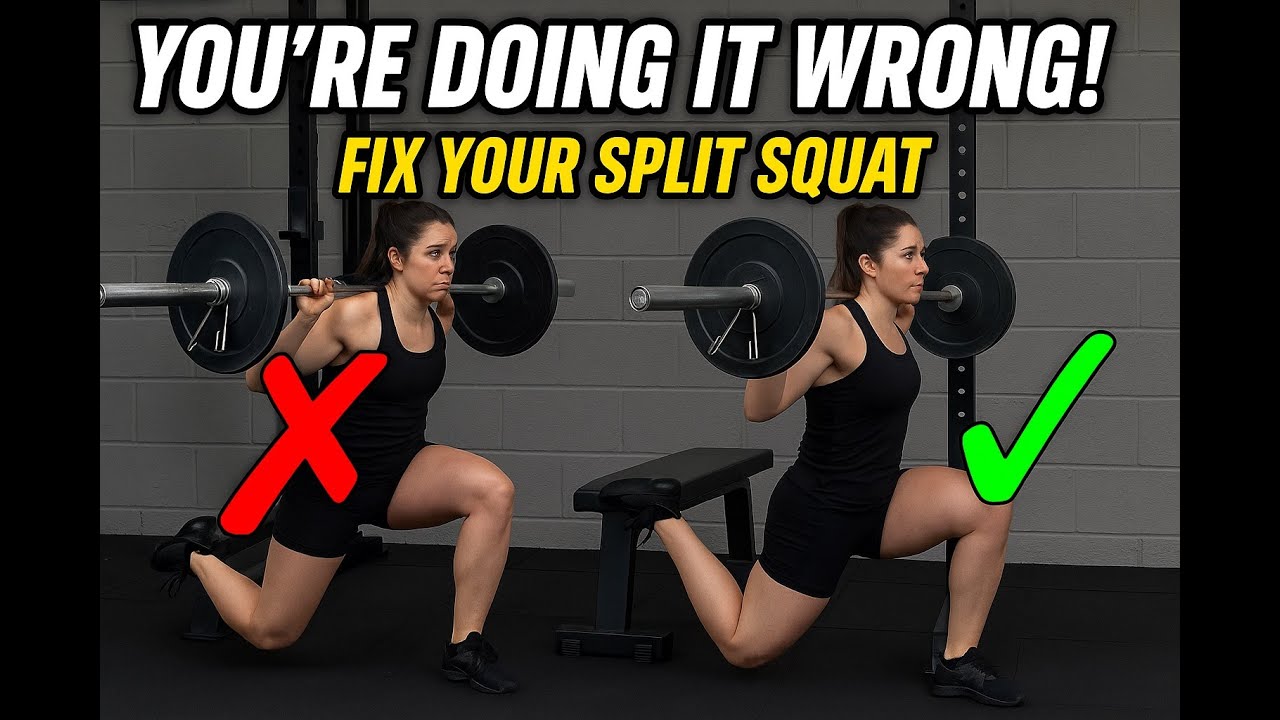 STOP Doing Split Squats WRONG! Fix Knee Pain & Master the Bulgarian Split Squat (Step-by-Step ...
