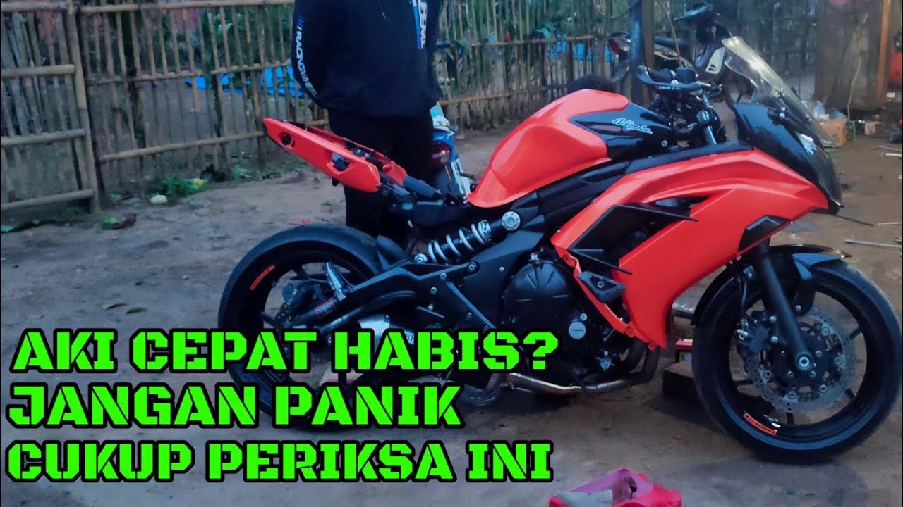 Servis Kelistrikan KAWASAKI NINJA ER-6N 650cc aki cepat ngedrop - YouTube