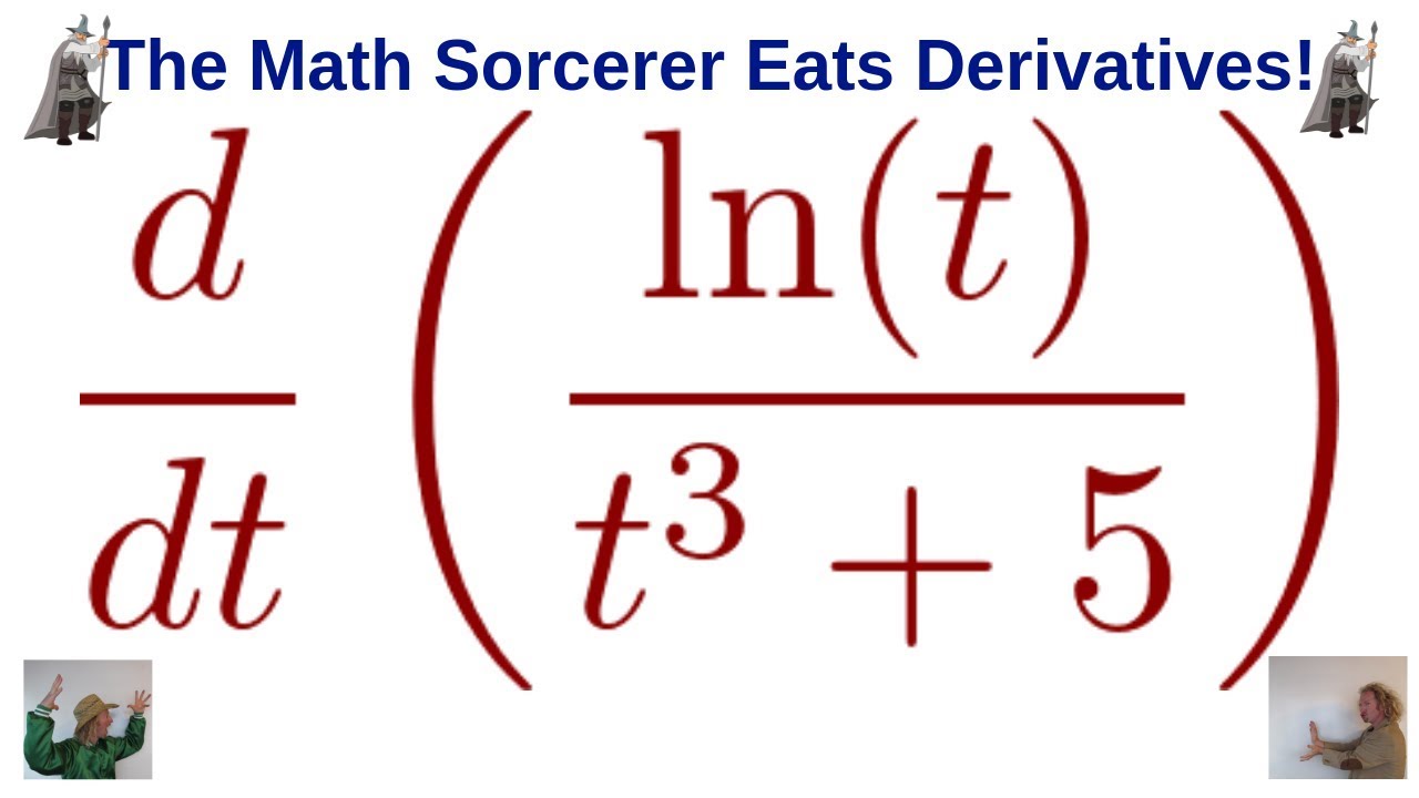 Larson Calculus 5.1 #56: Differentiate h(t) = ln(t)/(t^3 + 5) using the ...