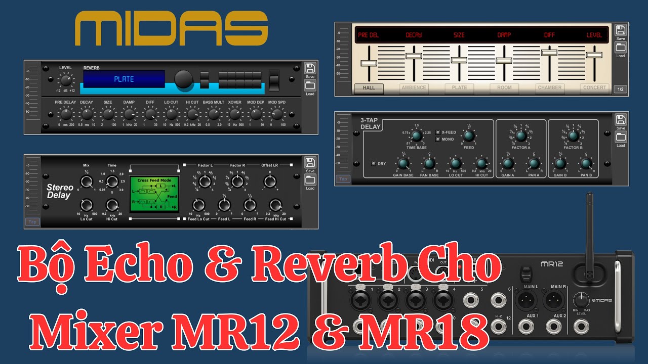 Bộ Effect Cho Mixer Midas M32, MR12, MR18 và Behringer Dùng Chung - YouTube
