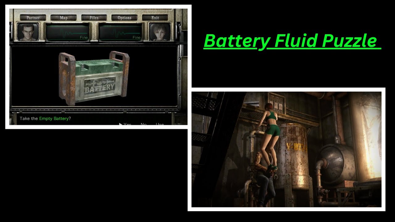 Resident Evil Zero Battery Fluid Puzzle - YouTube
