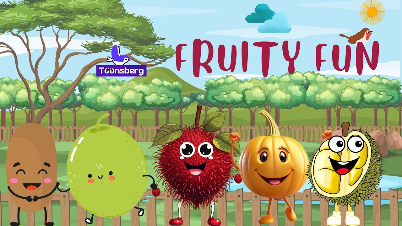 FRUITY FUN: Teach Kids Fruits. Fruit Cartoon. Learning Fruits with ...