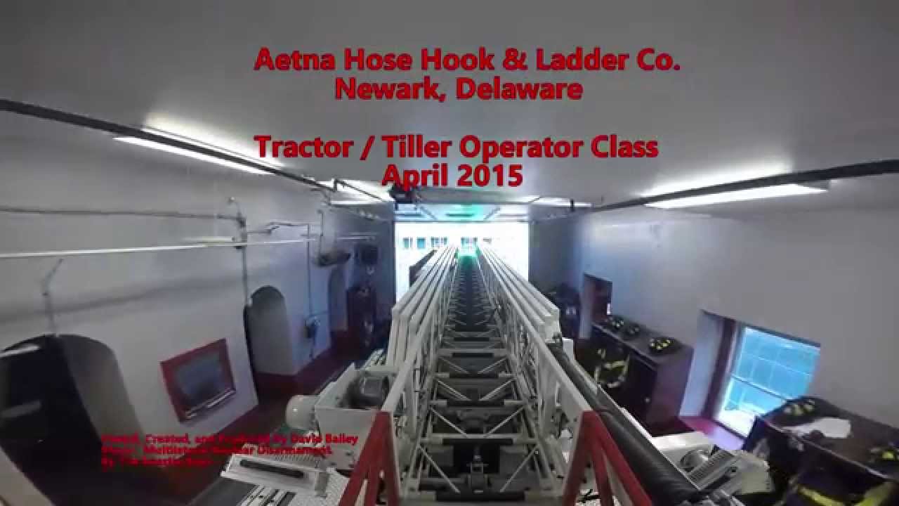 Aetna Hose Hook & Ladder Co. Ladder 9, Tiller Ladder Truck Training ...