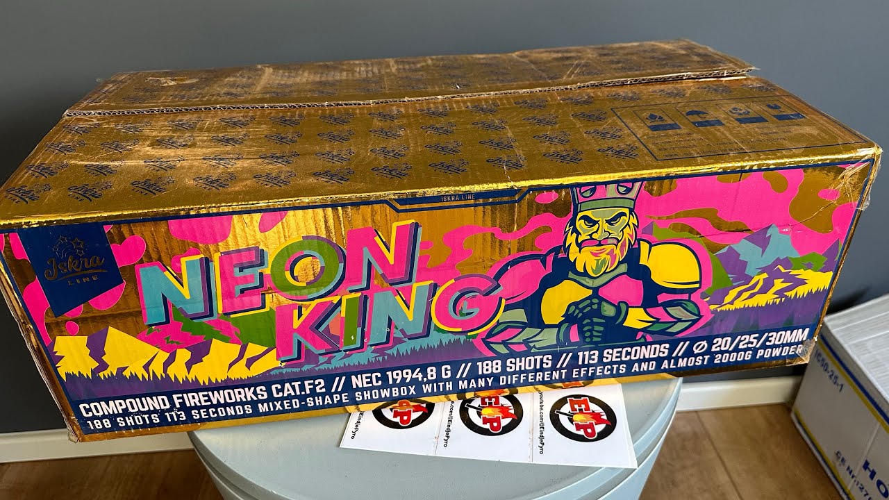 Neon King : Iskra Line : Funke Fireworks : 188 Shots : 20/25/30mm ...