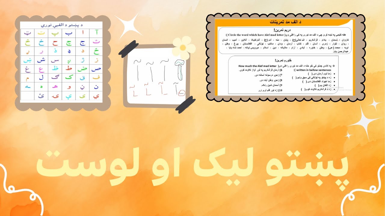 Learn Pashto 1 | #پښتو زده‌ کړه | پښتو زده کړه |#Pashto Lesson |لومړی ...