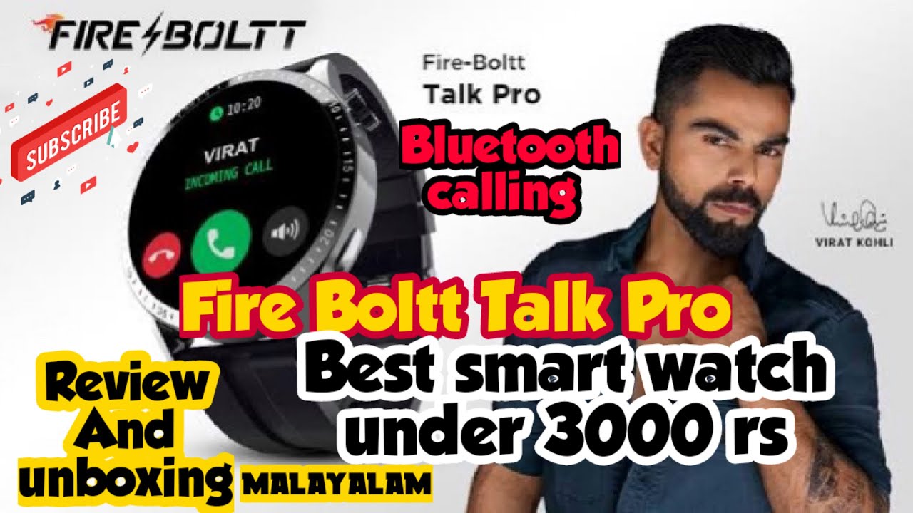 Best Smart watch under 3000 l Fire Boltt Talk Pro Review and Undoxing ...