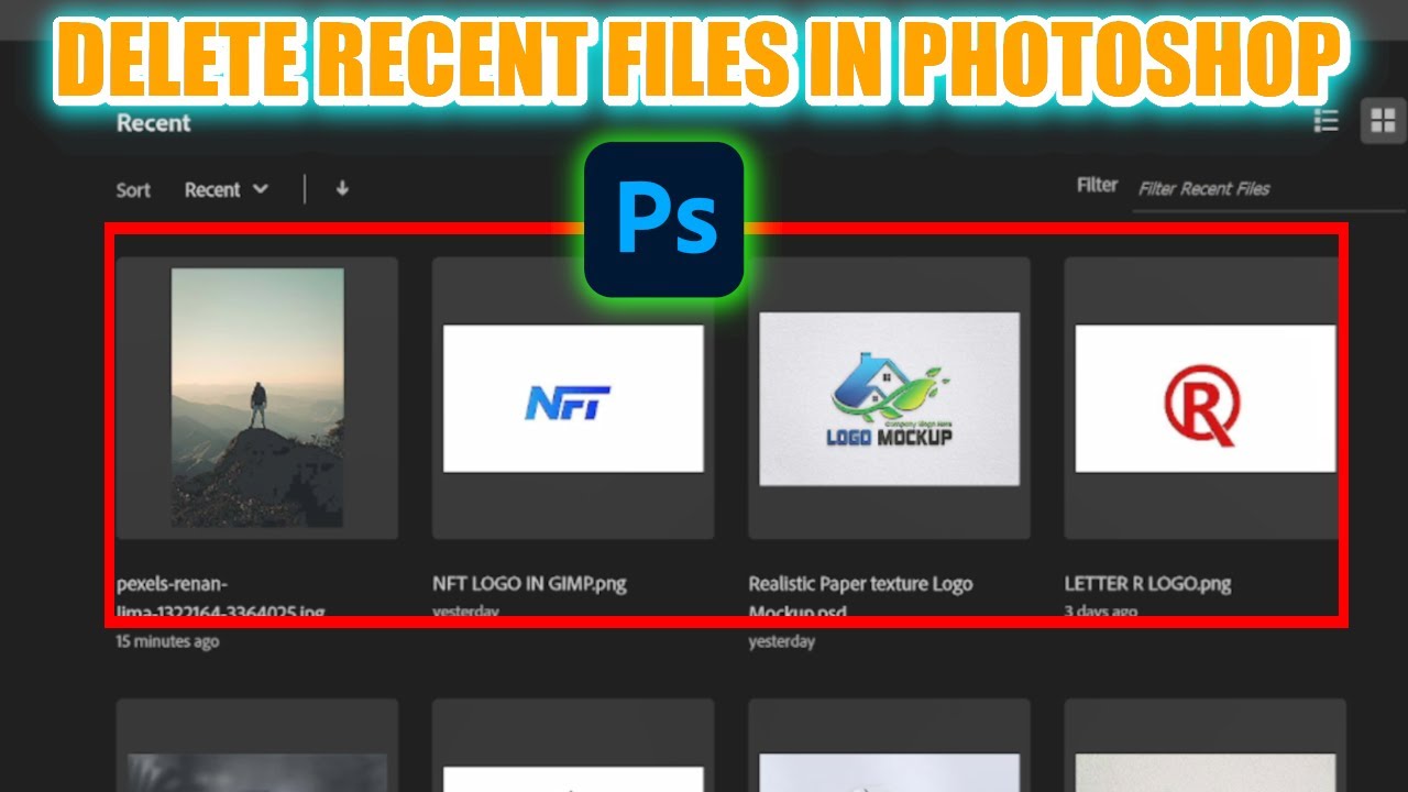 How to Delete Recent Files in Photoshop | Clear Recent Documents List ...