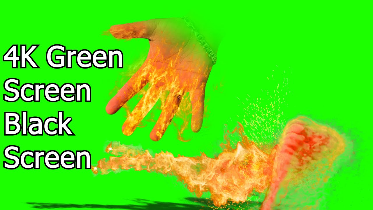Fire thrower Green Screen | Fire on Hand Green and Black Screen 4k ...
