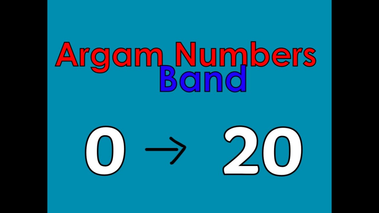 (December Special) Argam Numbers Band 0 to 20 - YouTube