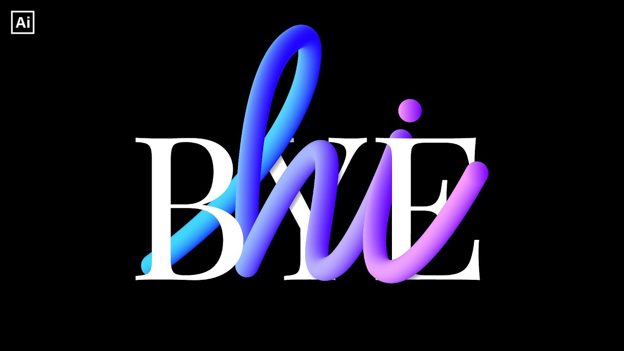 How to Use the Blend Tool for Lettering in Adobe Illustrator - YouTube