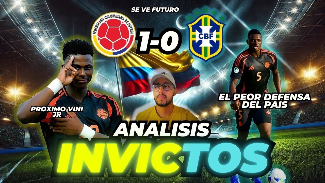 💥 INCREÍBLE VICTORIA: ¡COLOMBIA LE GANA 1 A OBRASIL EN EL SUDAMERICANO ...