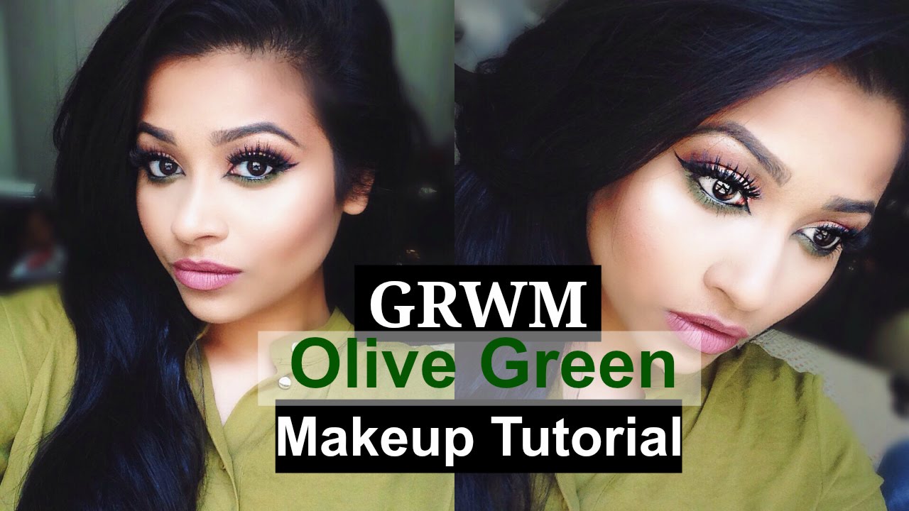 GRWM Olive Green Makeup Tutorial | 2015 - YouTube