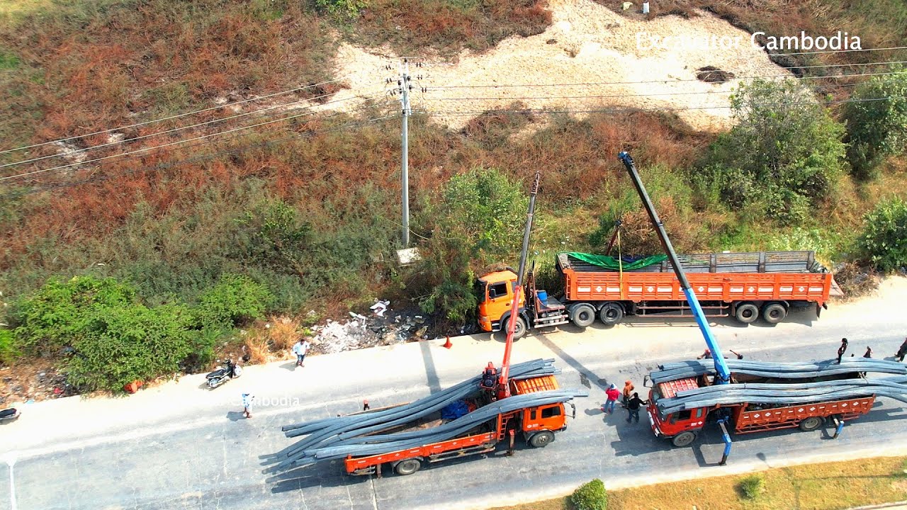 Proccess fo lifting Incredible Long Truck Falling Down From Highway ...