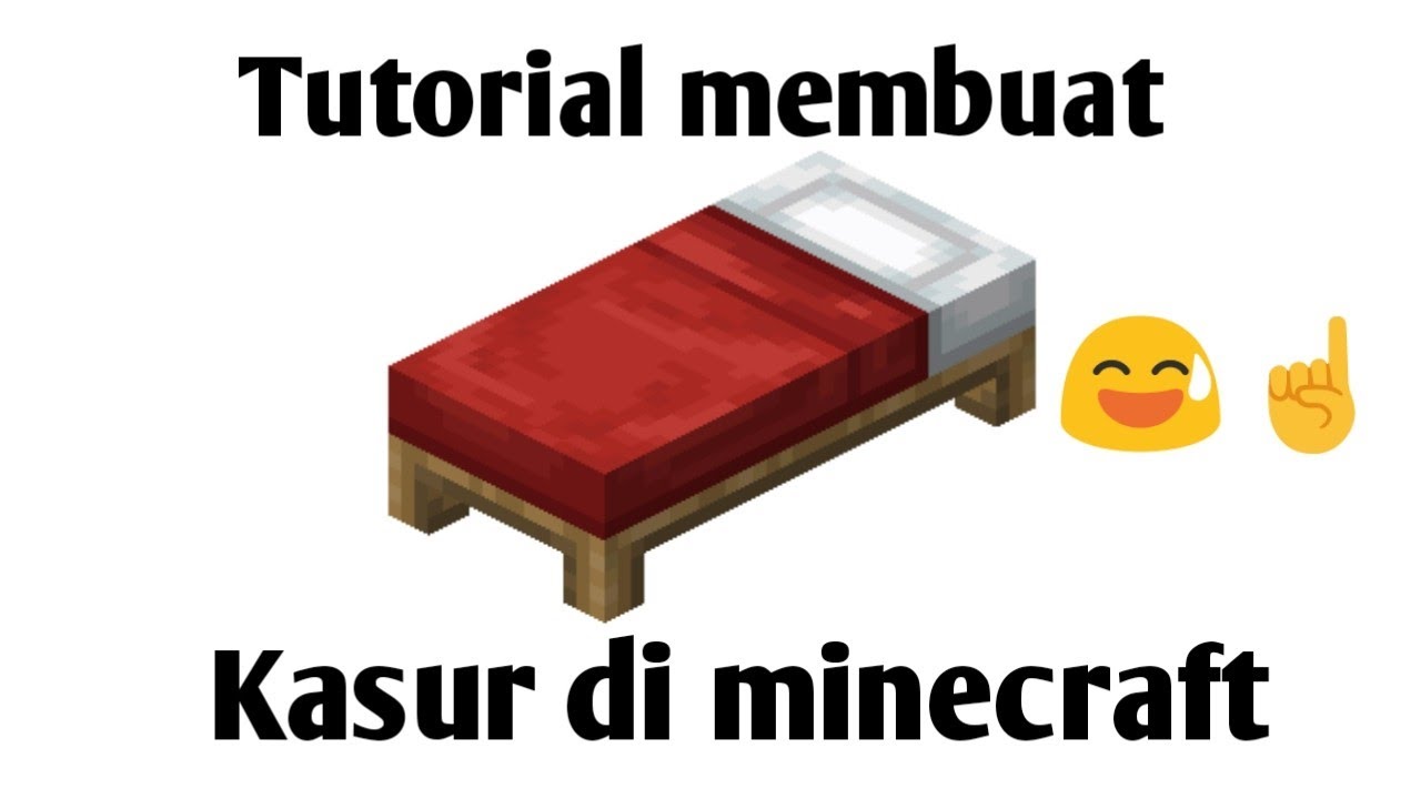 tutorial membuat kasur di minecraft - YouTube