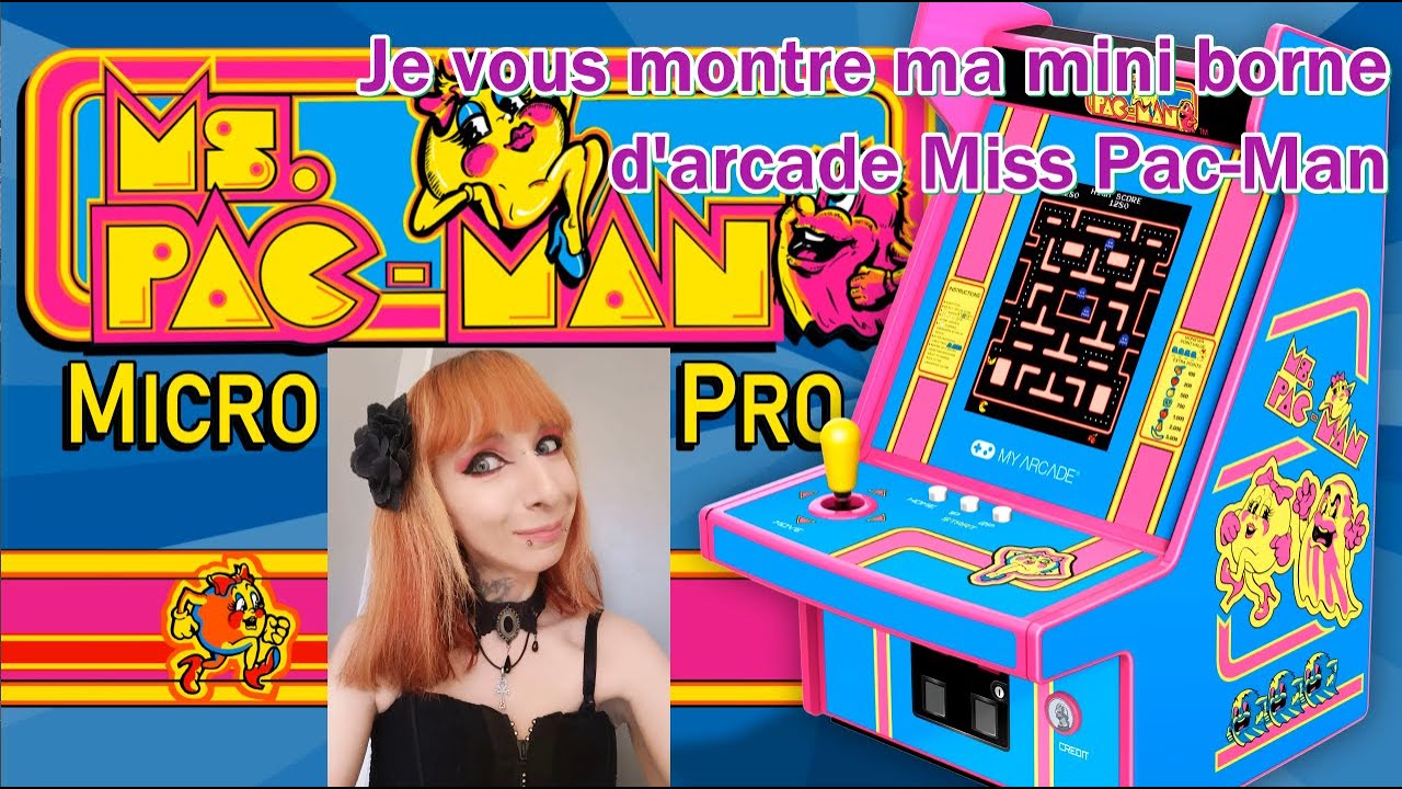 Je vous montre ma mini borne d'arcade Miss Pac-Man 😃🎀👠👠💋👻👻👻👻🍒🍓🍊🥨🍎🍐🍌 ...
