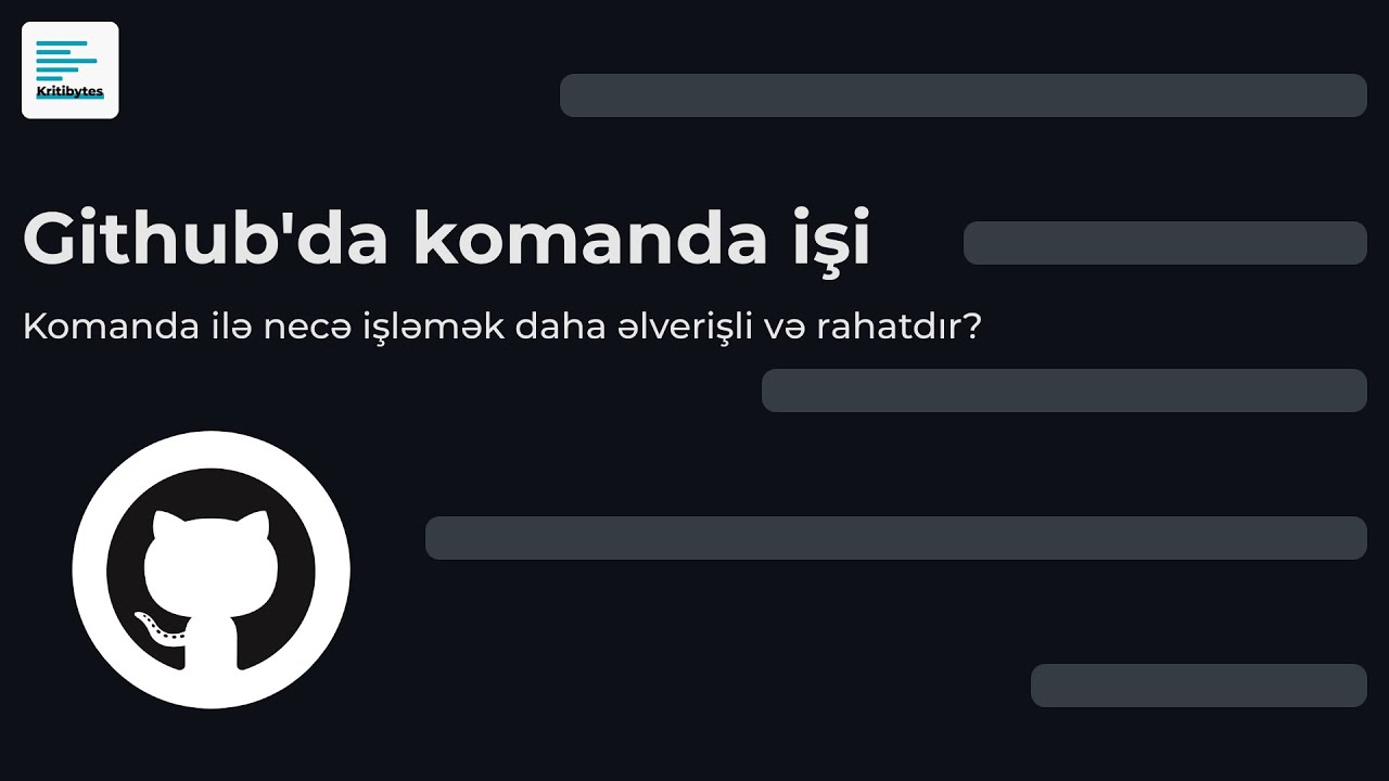 Github'da necə komanda ilə işləyə bilərik? - YouTube