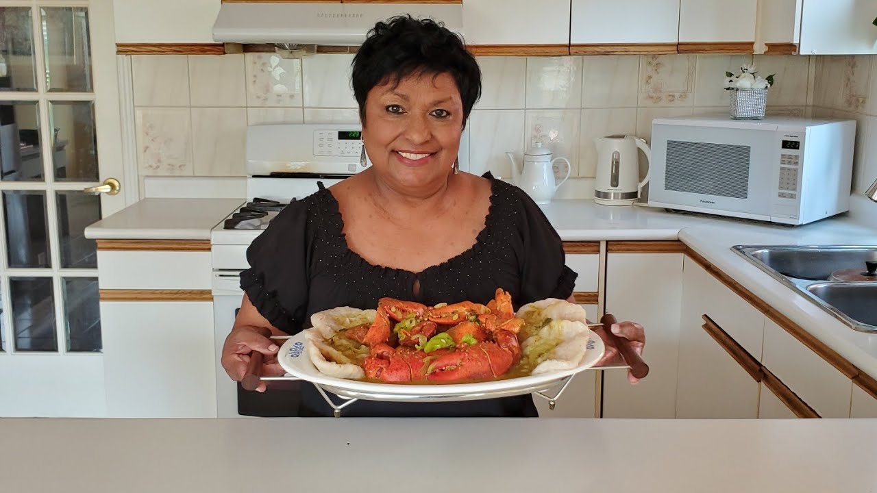 Curry Lobster - Mom's Trini Cooking - YouTube