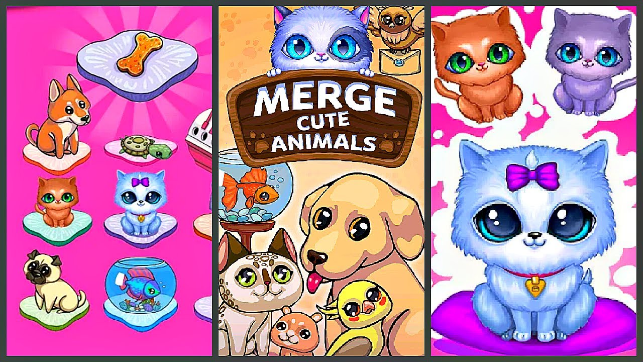 Merge Cute Animals: Cat & Dog Gameplay - YouTube