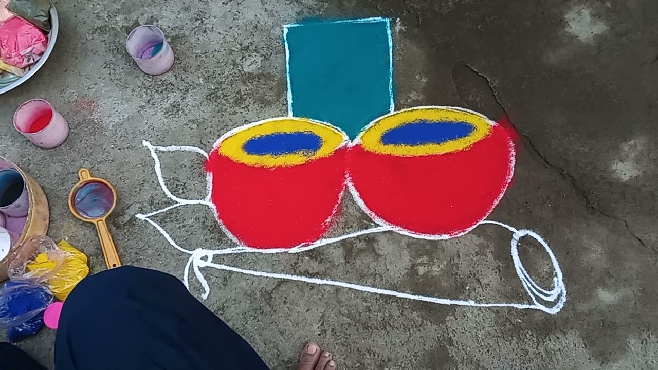 Taudashi rangoli structure now you can fill it BHARAT KI RANGOLI - YouTube