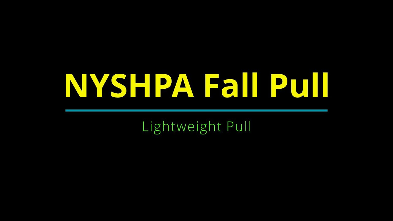 2020 NYSHPA Fall Pull Lightweight horse pull - YouTube