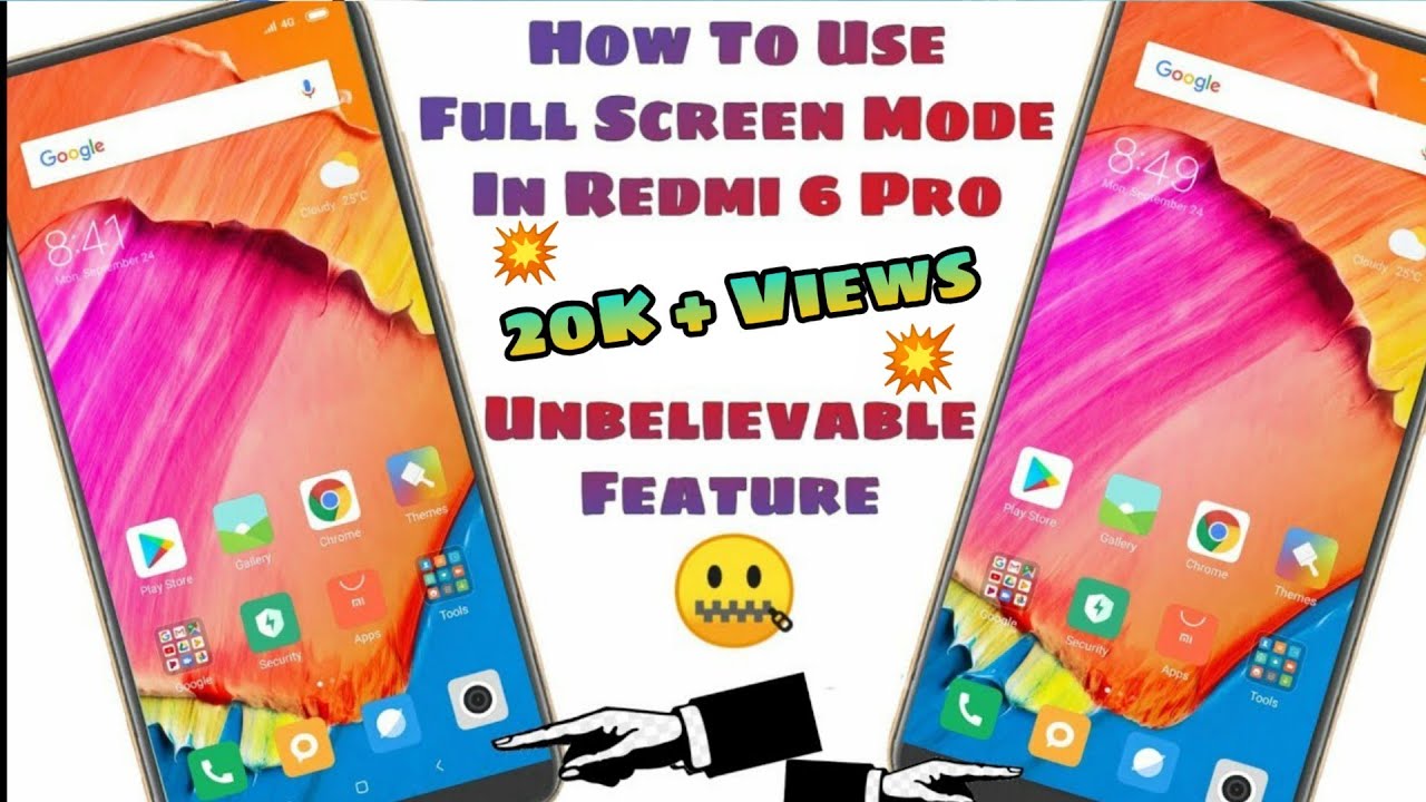 How To Use Full Screen Mode In Redmi 6 Pro - YouTube
