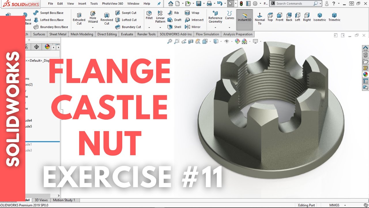 SOLIDWORKS TUTORIAL - LATIHAN #11 CARA DESAIN MUR CASTLE - YouTube