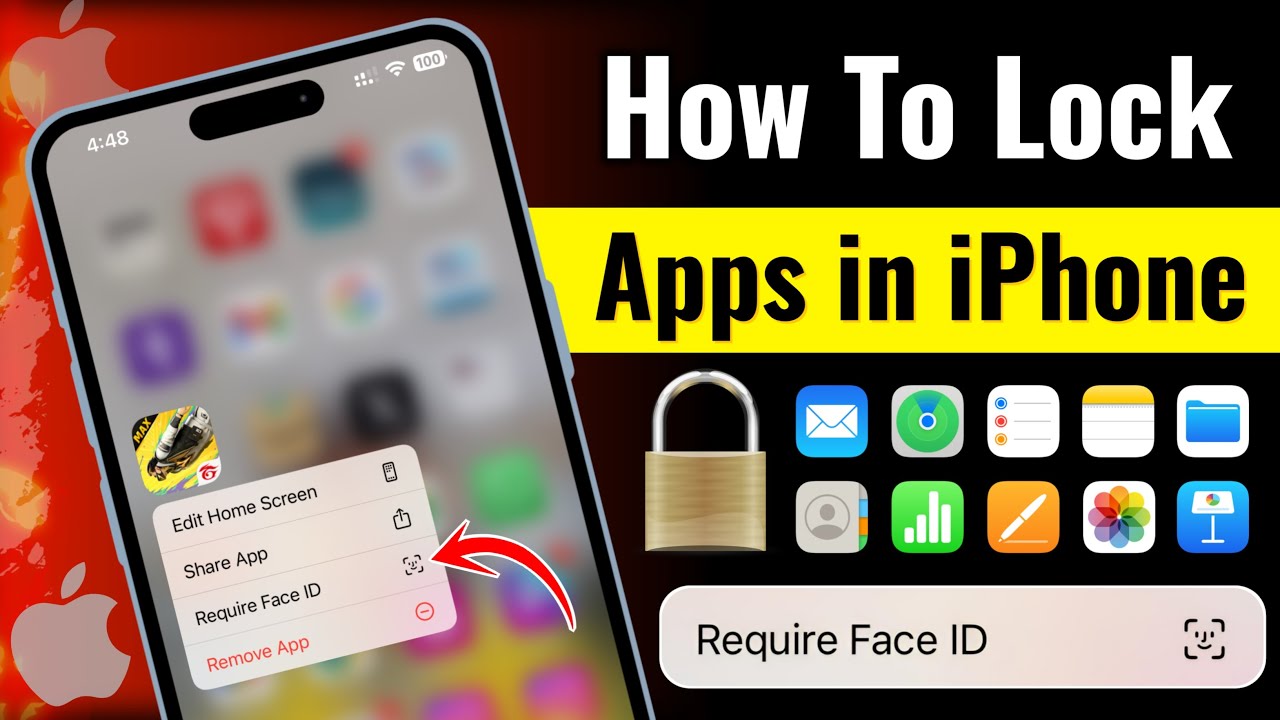 How To Lock Any Apps in iPhone | iPhone Me App Lock Kaise Lagaye | iPhone Apps Lock iOS 18 ...