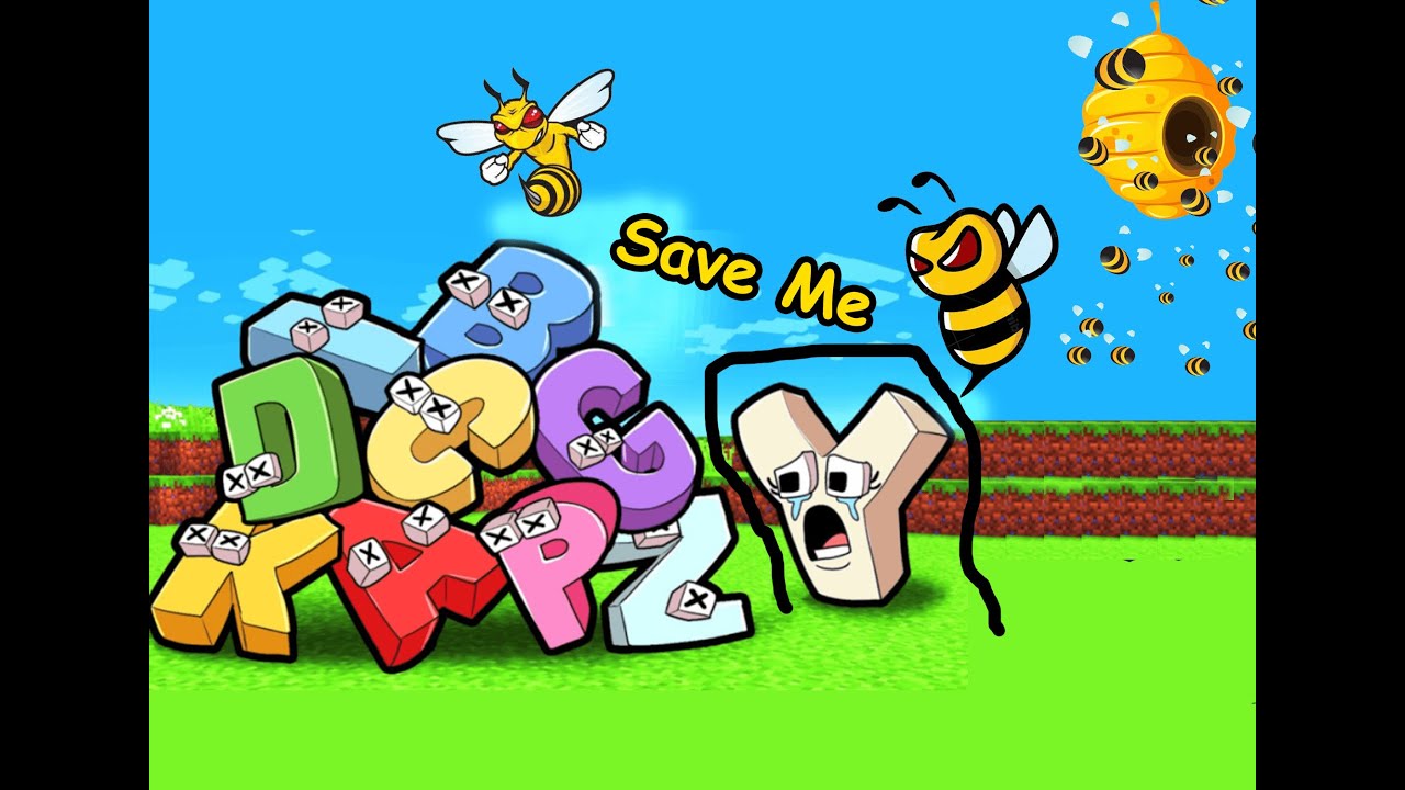 Alphabet lore Game Save me (health bars) - YouTube