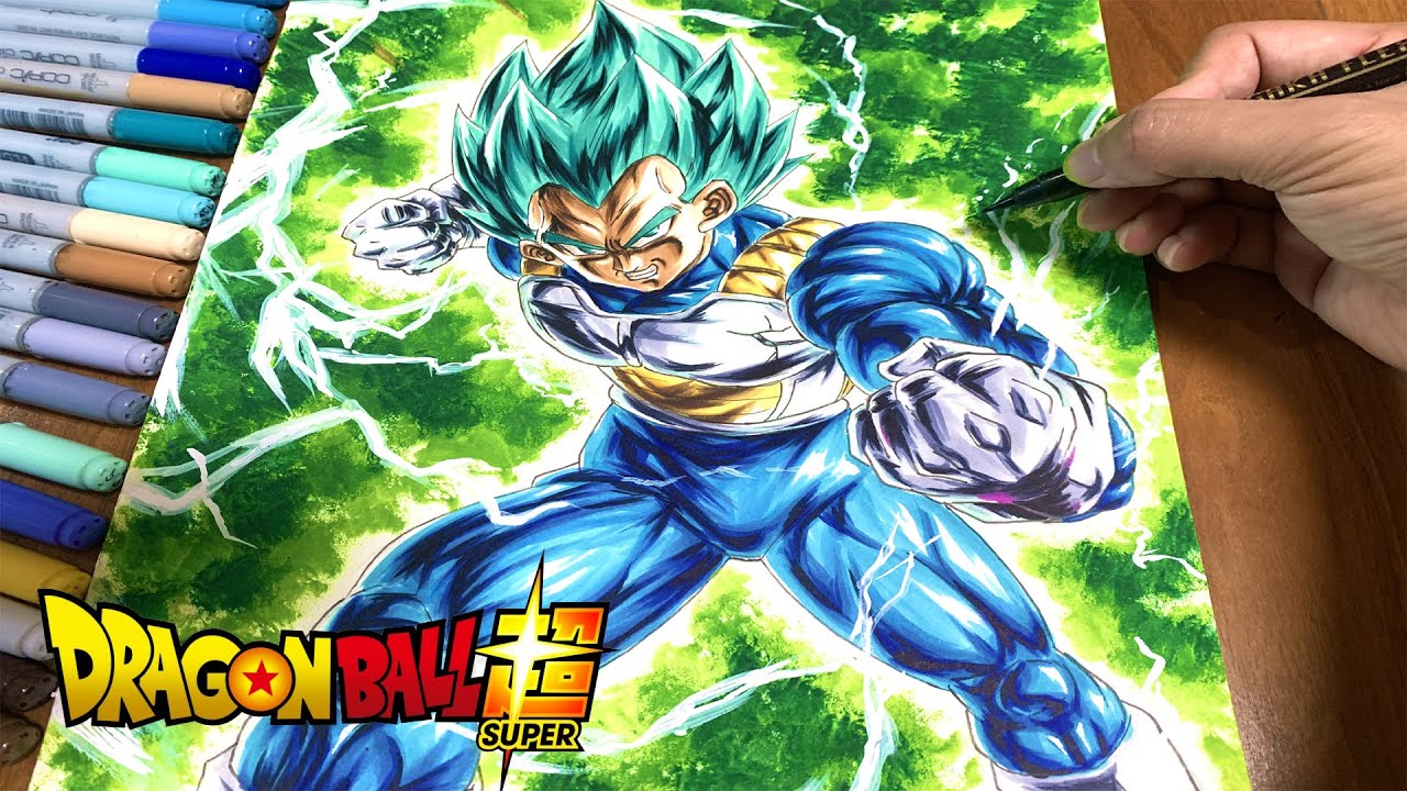 Drawing Vegeta Blue Evolution | Dragon Ball Super - YouTube