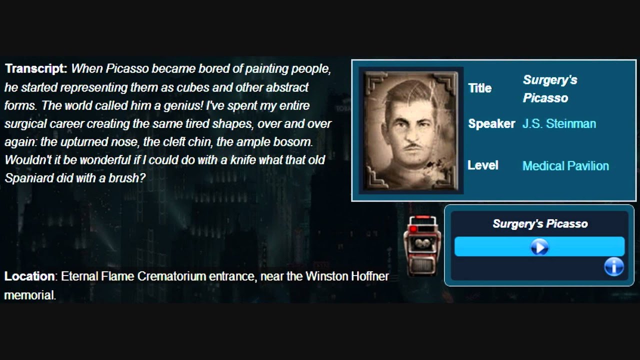 BioShock Audio Diaries - Welcome to Rapture & Medical Pavilion - YouTube