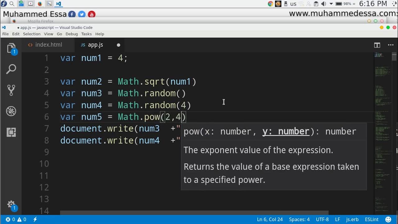 20 JavaScript Object Math - YouTube