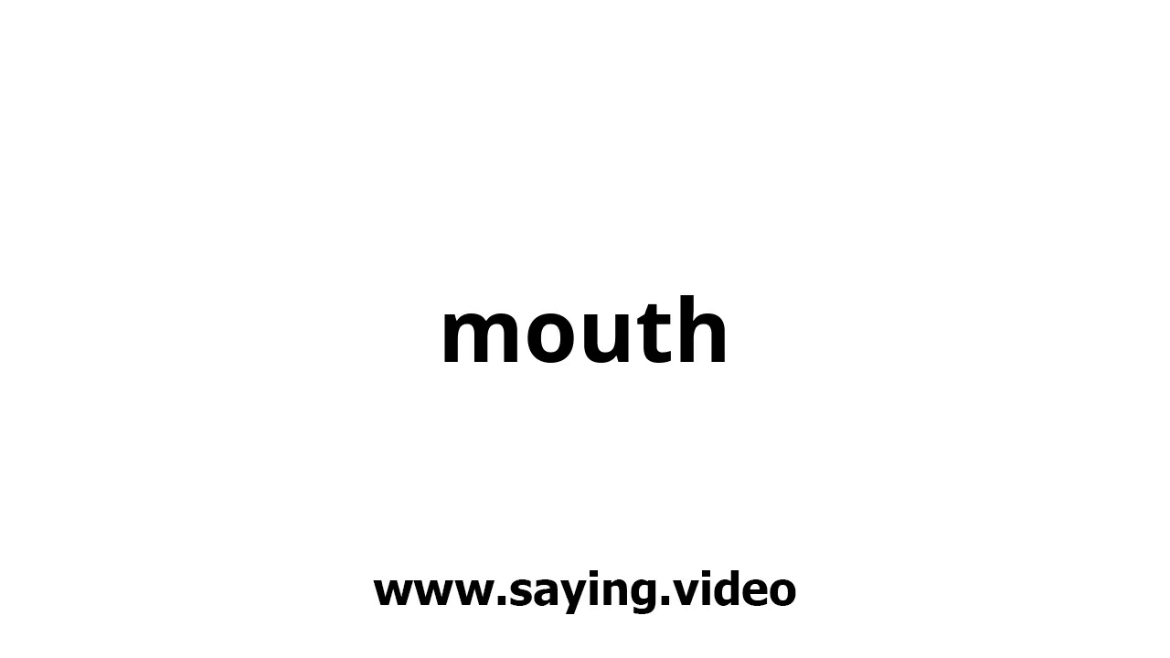 How to say mouth in English - YouTube