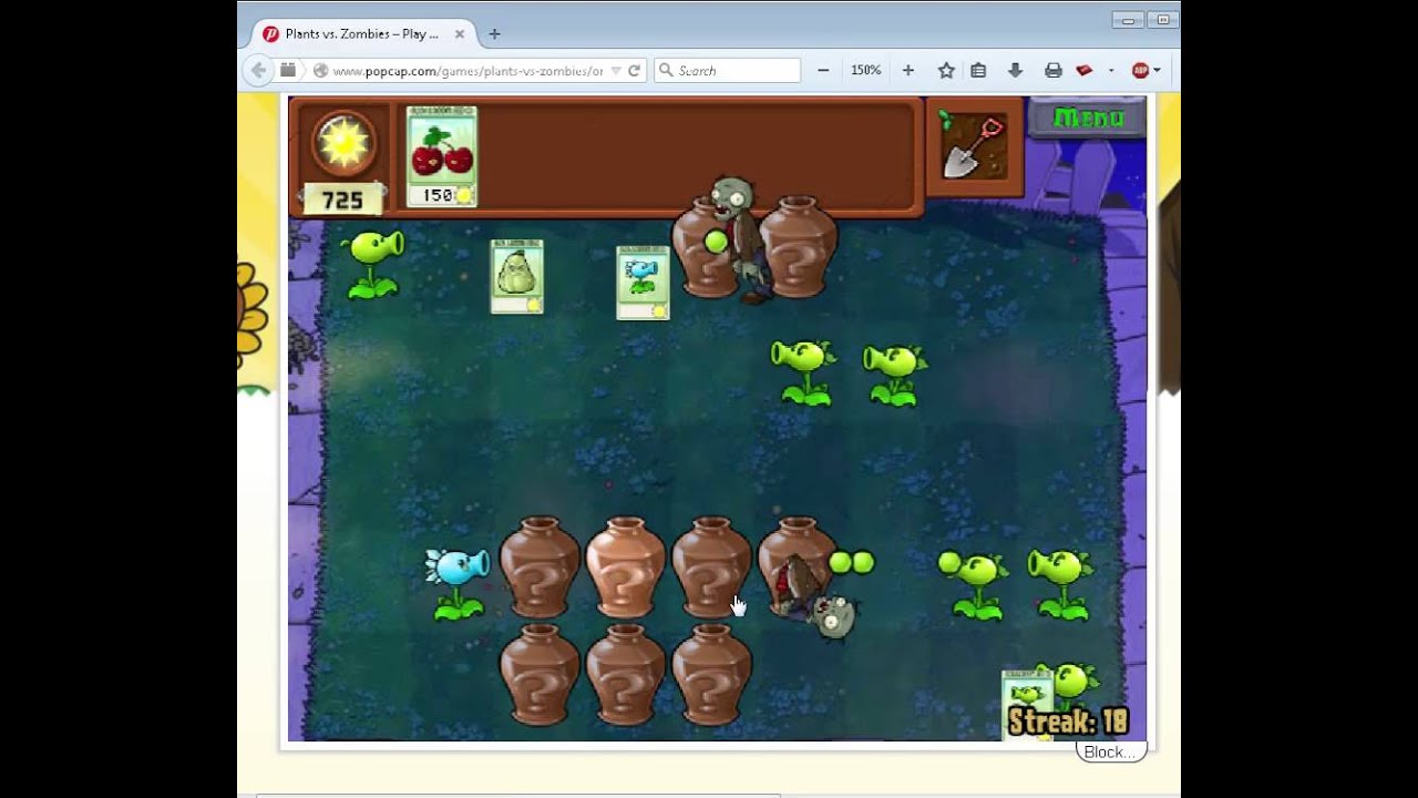 Plants vs. Zombies Online Free Demo Trial Vasebreaker - Streak: 33 ...