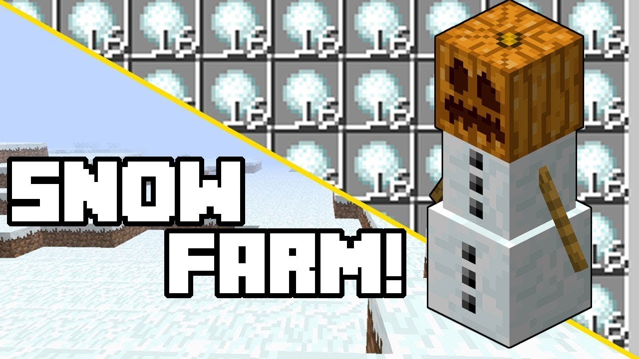 AUTOMATIC SNOW FARM TUTORIAL in Minecraft - YouTube
