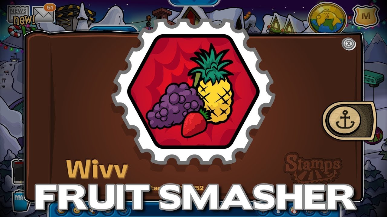 Club Penguin Fruit Smasher Stamp Smoothie Smash - YouTube