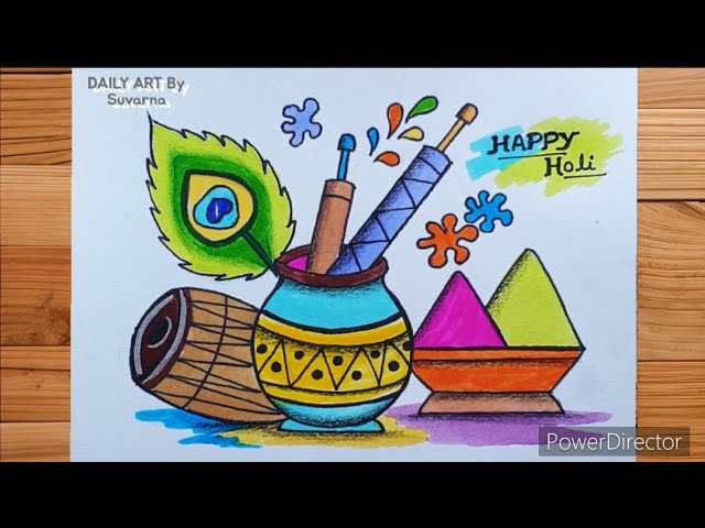 Holi Competition Drawing