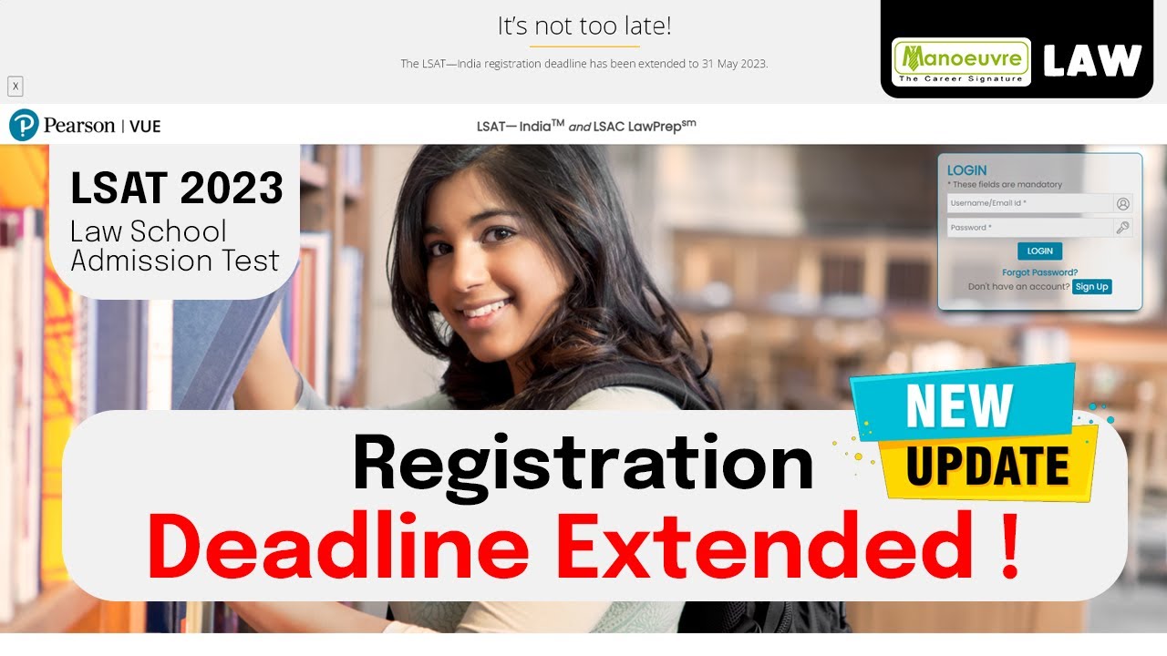 LSAT (Law School Admission Test) 2023 - Registration Deadline Extended ...