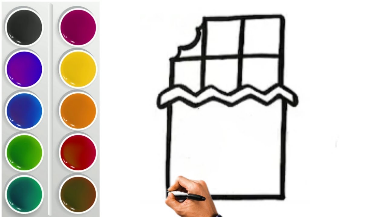 How To Draw Chocolate 🍫 step by step/ Easy Chocolate Drawing ...