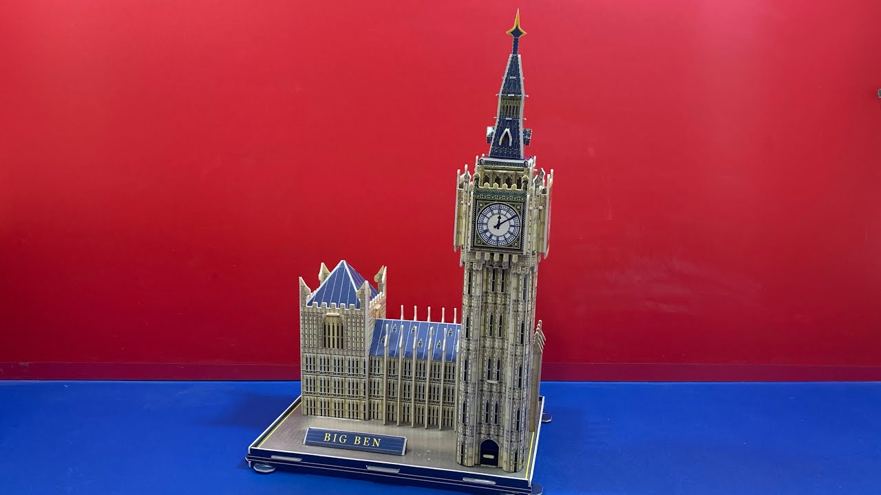 DIY Craft Instruction 3D Puzzle Big Ben 77pcs - YouTube