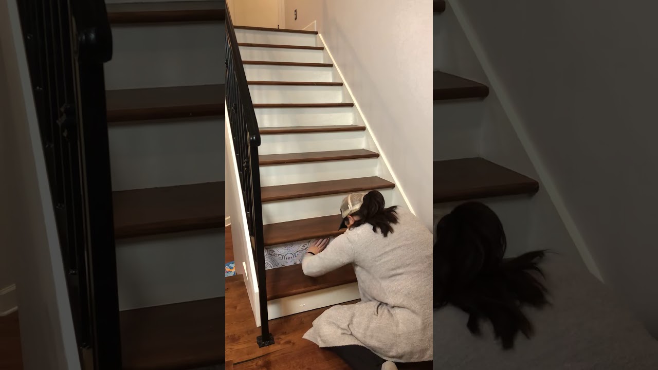 Easy Home Update: Stair Riser Installation - YouTube