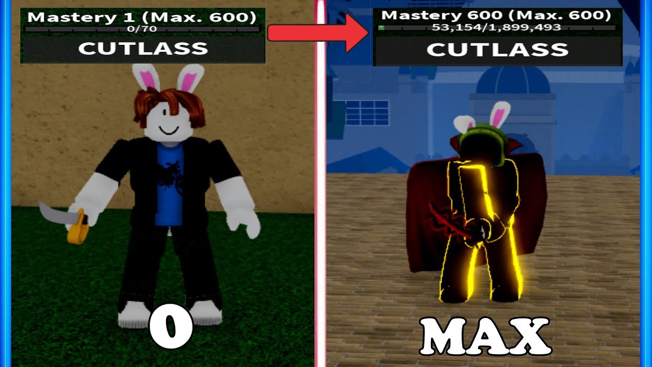 Grinding Cutlass Sword Mastery Until MAX in Blox fruits - YouTube