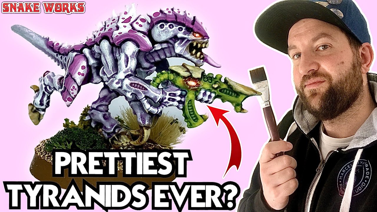 I TRIED to paint Orchid Mantis Themed Tyranids by @melsminiloft - YouTube