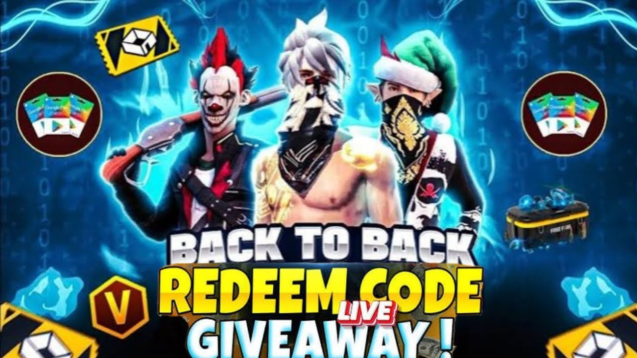 FREE FIRE LIVE GIVEAWAY CUSTOM ROOM || FF LIVE REDEEM CODE GIVEAWAY - YouTube