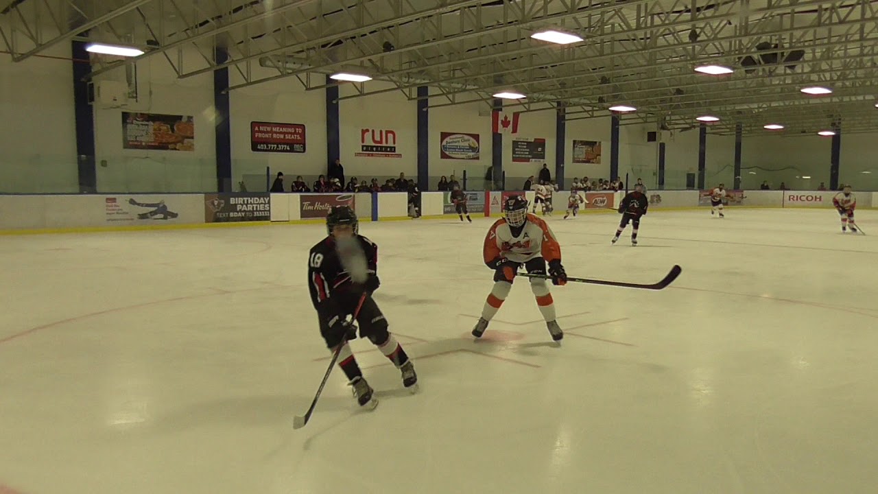 10 Ex VS Cochrane, Danny takes shots on net, tripped in neutral, end of ...