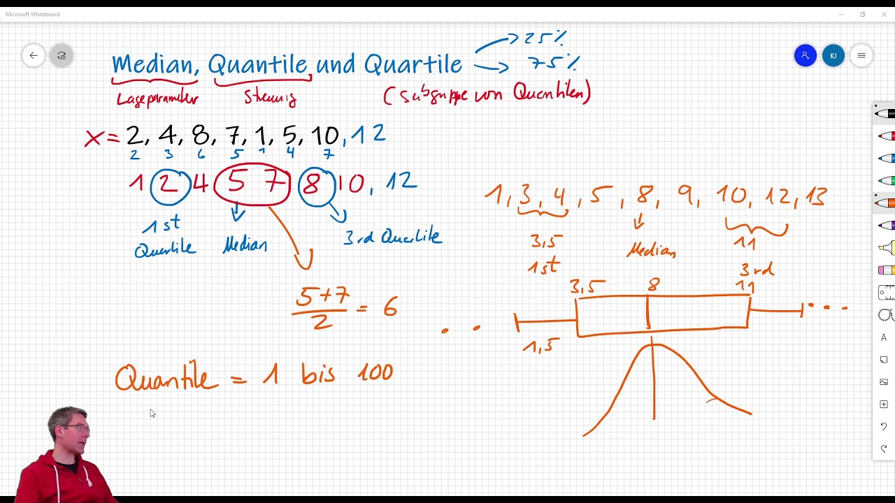 Median und Quartile sowie Boxplot in R - YouTube
