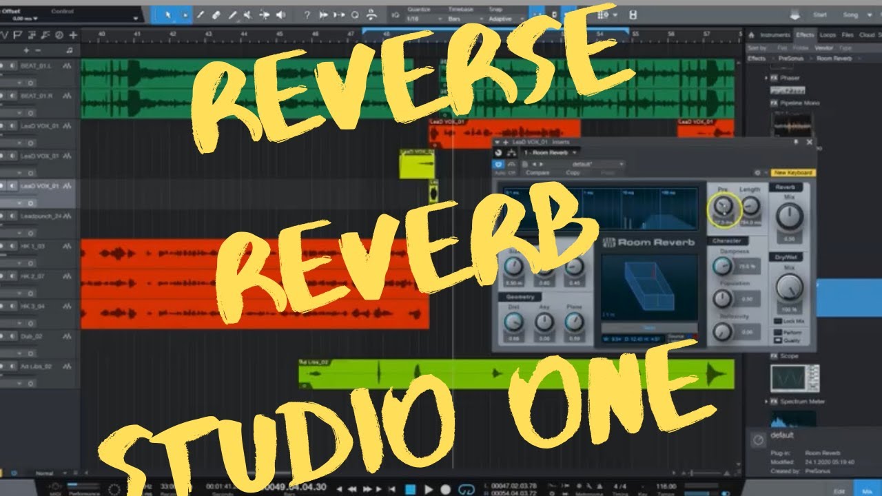 Reverse Reverb in Studio One - YouTube