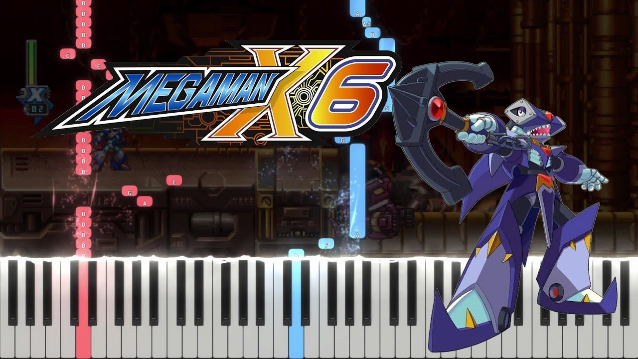 Mega Man X6 - Metal Shark Player Stage [Recycle Lab] (Piano Tutorial by ...
