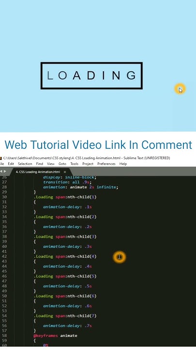 CSS Text Loading Animation Effect - Web Tutorial Tamil || #html #css#web #tutorial#tamil# ...