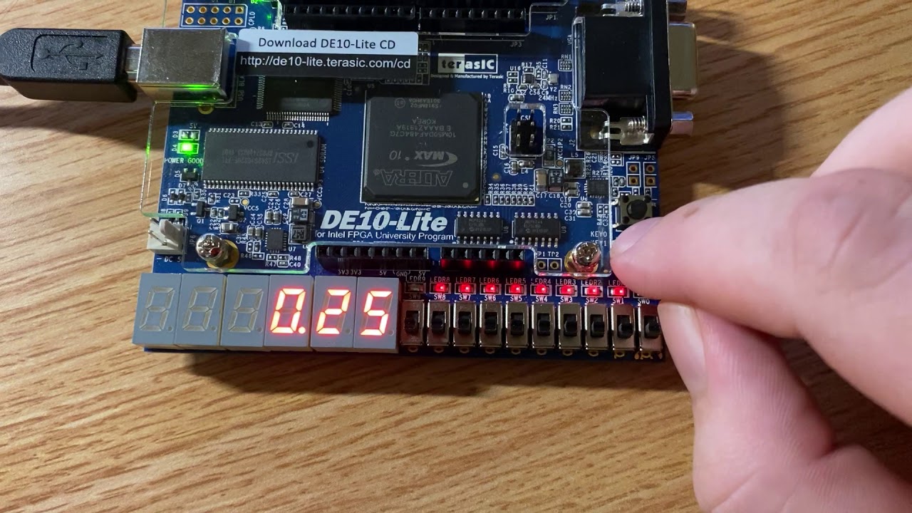Vending Machine on the DE-10 Lite Board - YouTube