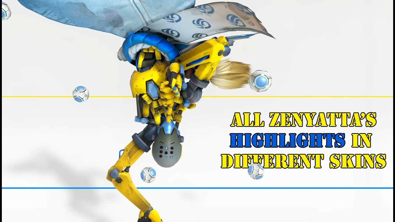 Overwatch || Zenyatta Highlights || different skins on white background ...